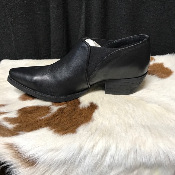 Abilene Boot Co | Shoes | Rawhide By Abilene Black Leather Shoeboot ...